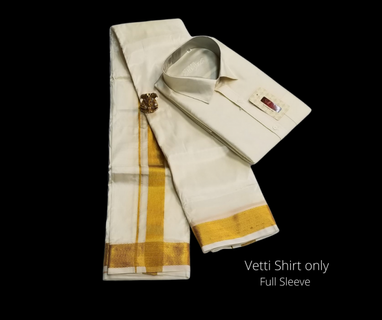 Full Sleeve Vetti Shirt in Cream - Rsm Silks Online