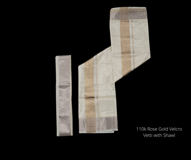 110k Rose Gold Velcro Vetti with Shawl - Rsm Silks Online