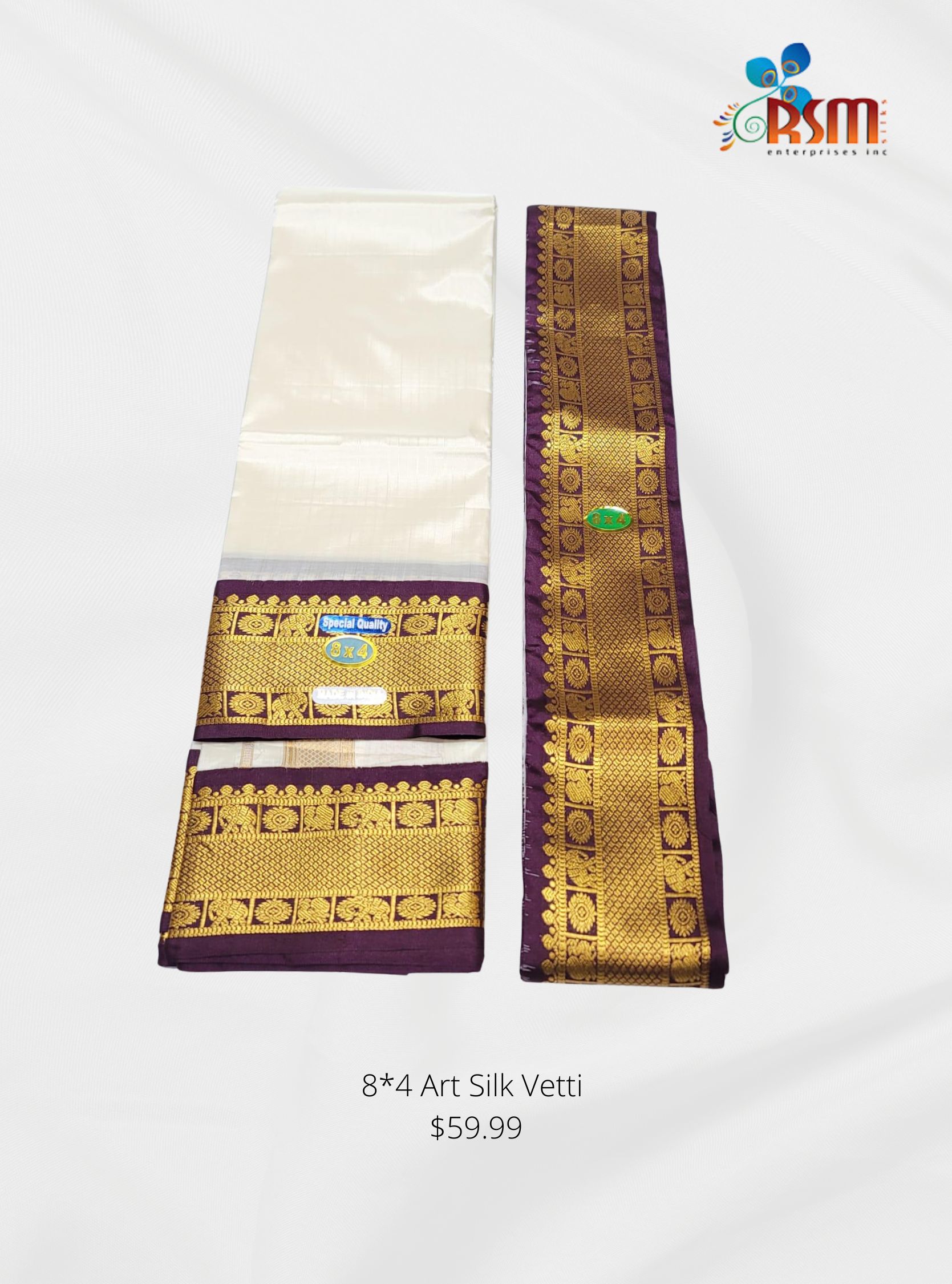 8X4 Art Silk Vetti - Rsm Silks Online